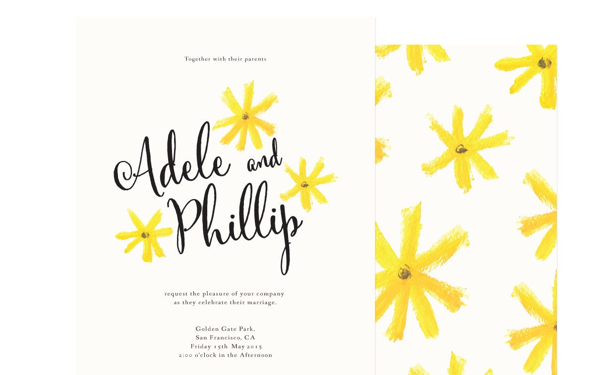 Flower Child Wedding Invitations - Etsy