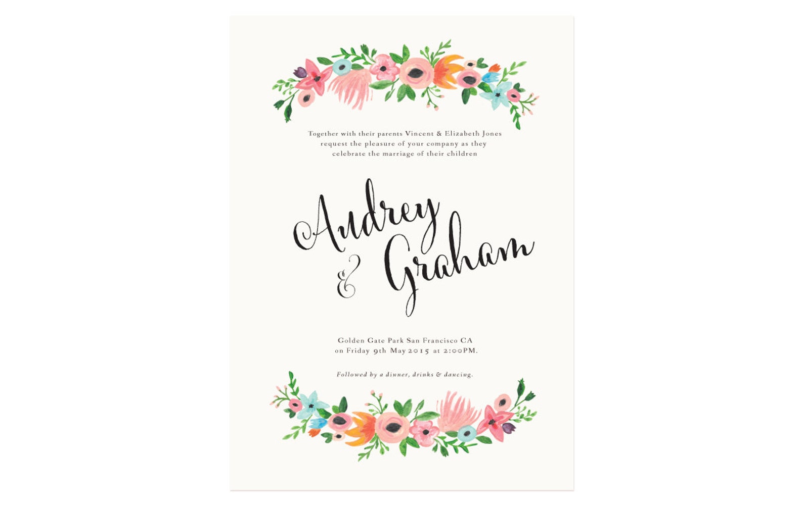 Spring Flowers Wedding Invitations - Etsy