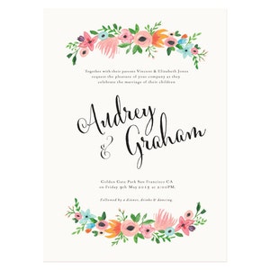 Spring Flowers Wedding Invitations - Etsy