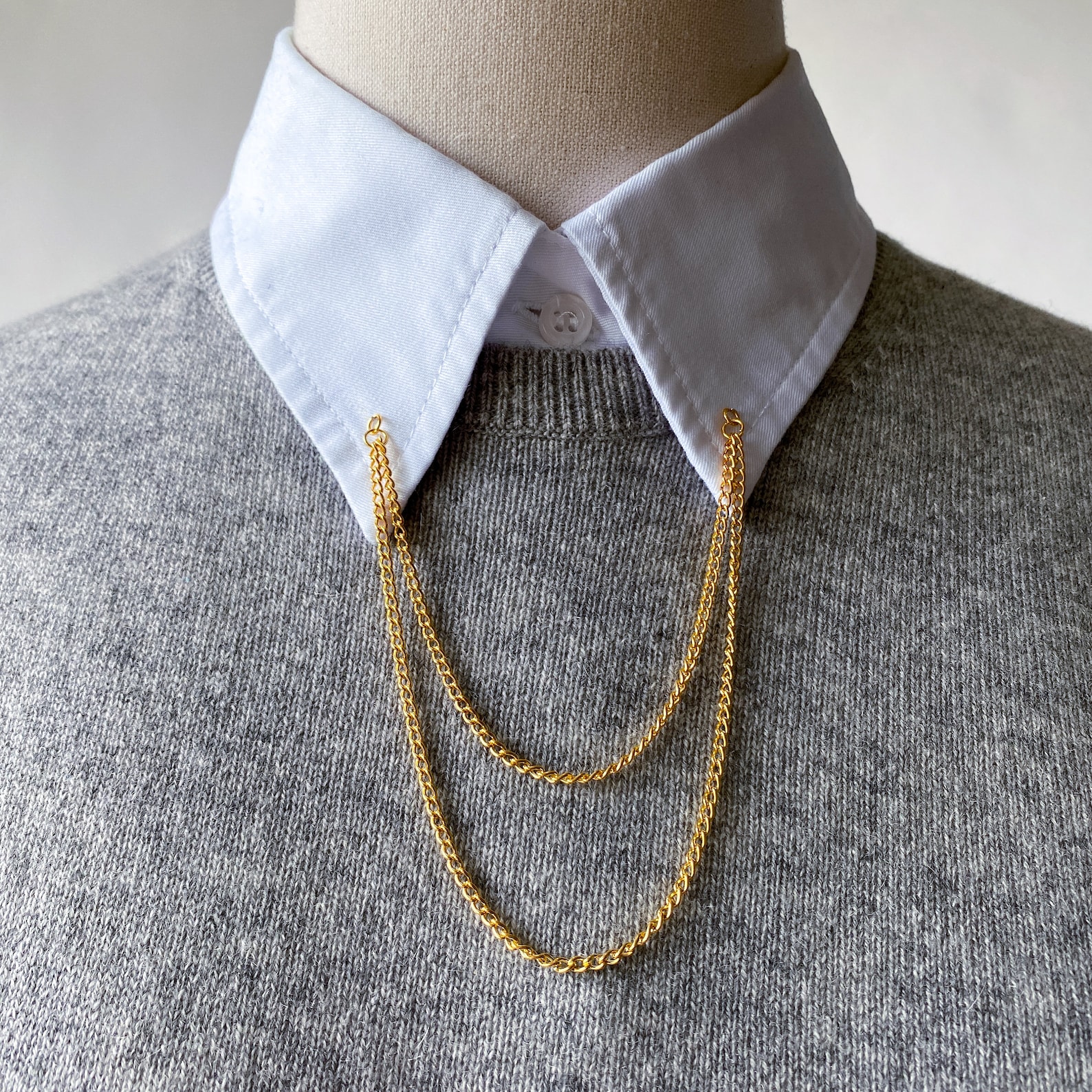 Double Collar Chain Showoff Your Own Pins - Etsy