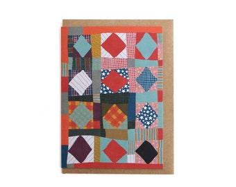 Patchwork card | Etsy