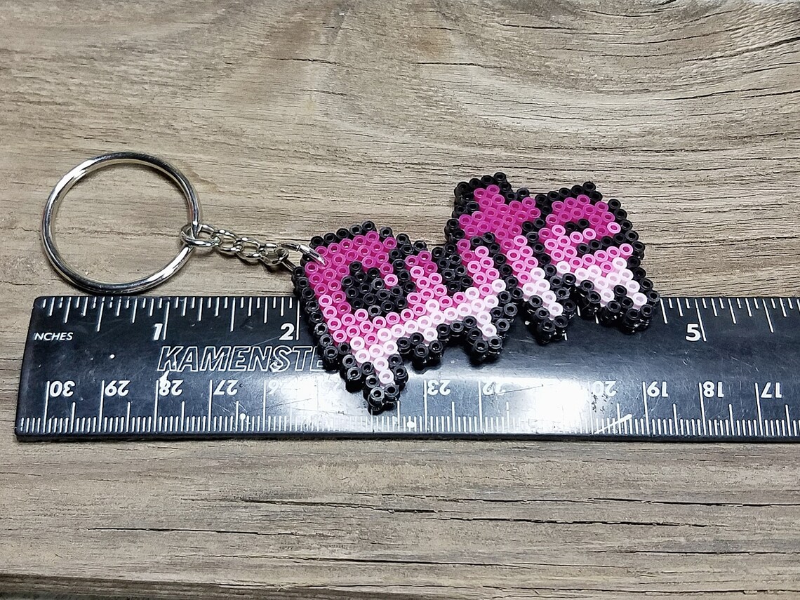 Melting Dripping Cute Fuse Bead Keychain Pastel Goth Keyring - Etsy