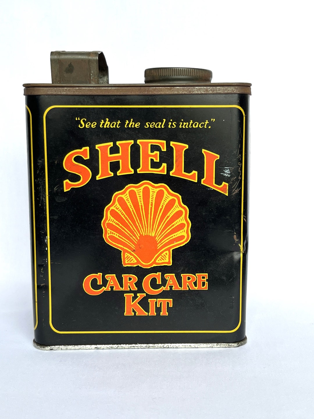 Vintage Shell Car Care Kit Collectors Tin - Retro Gas Can Replica Tin ...