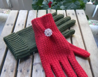 CROCHET PATTERN Bracelet Cuff Fingerless Gloves Instant | Etsy