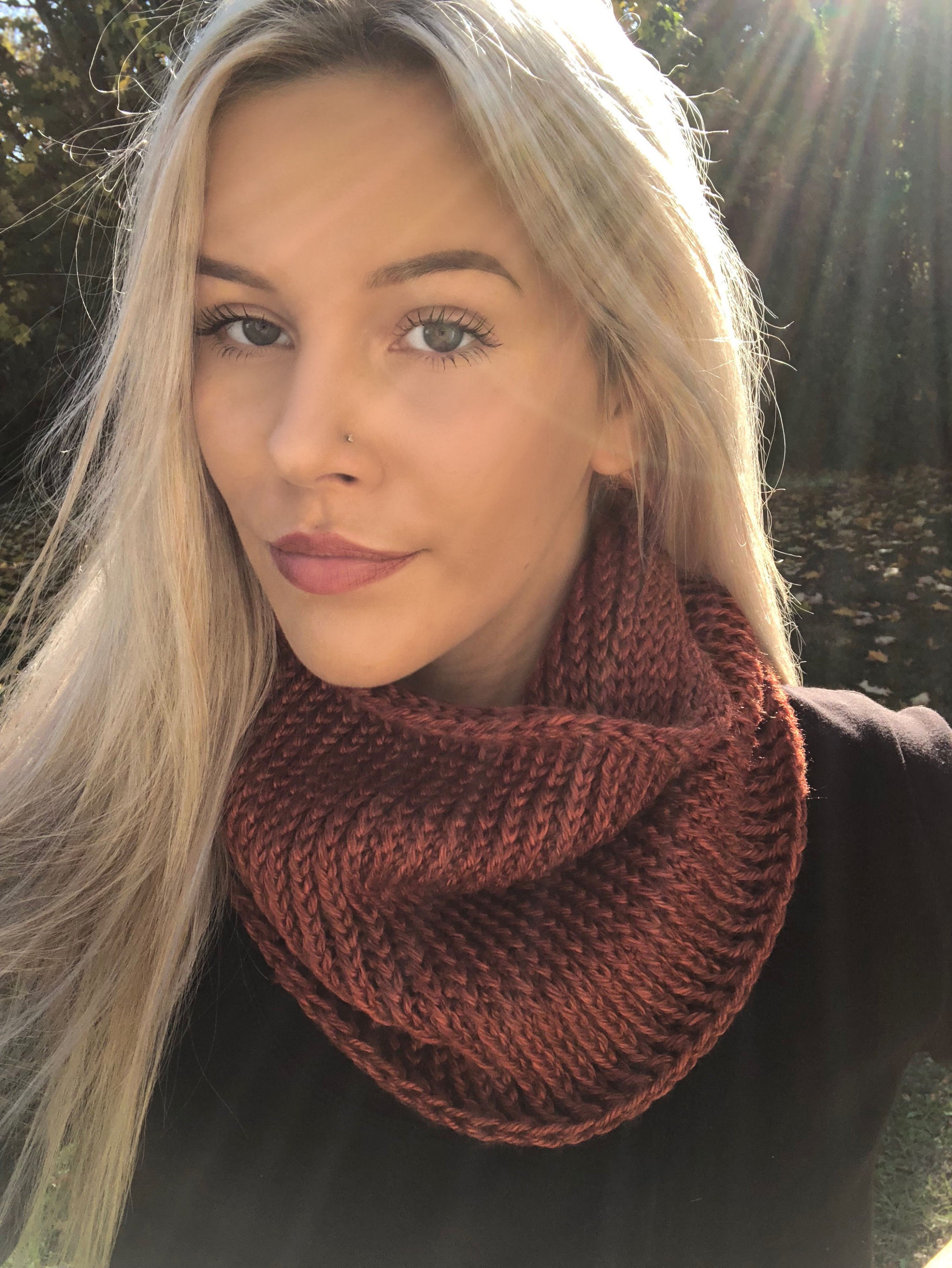 CROCHET PATTERN Cognac Cowl New Knit Look Stitch - Etsy