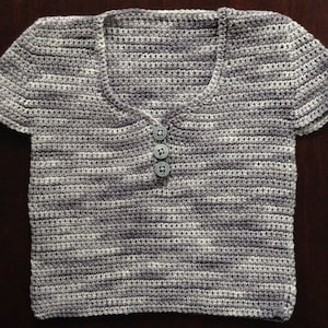CROCHET PATTERN Hayden Baby Sock Yarn Henley Shirt Top Sweater Instant ...