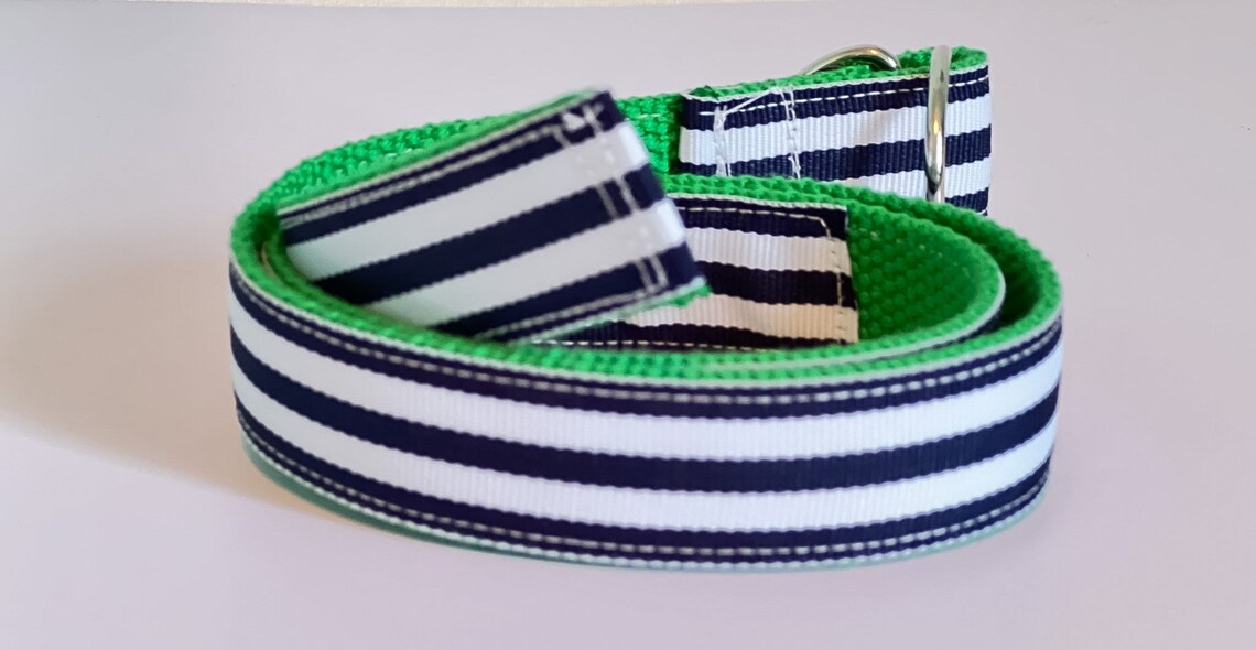 Children's Preppy Navy Striped Belt Adjustable Dring - Etsy