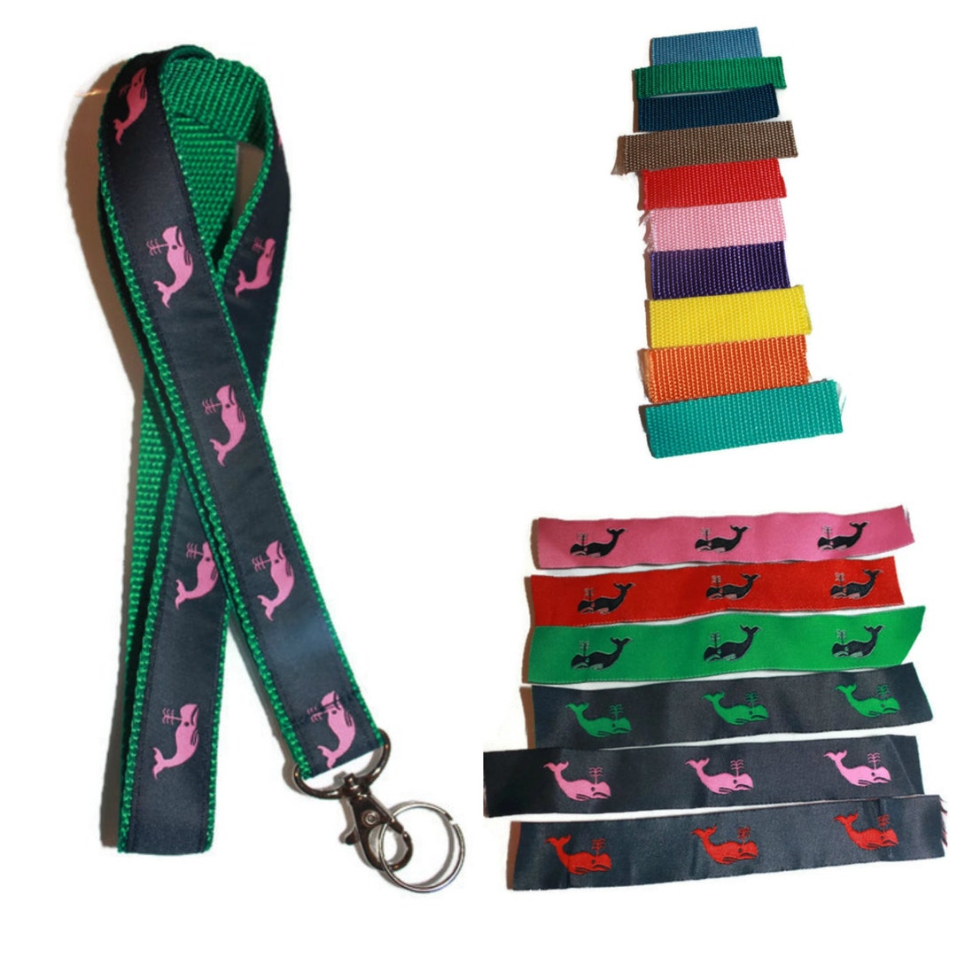 Preppy Whale Lanyards/id Badges- You Pick Color. - Etsy