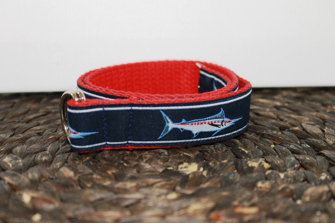 Blue Marlin Fish Adjustable Belt for Children/toddler- Multiple Webbing ...