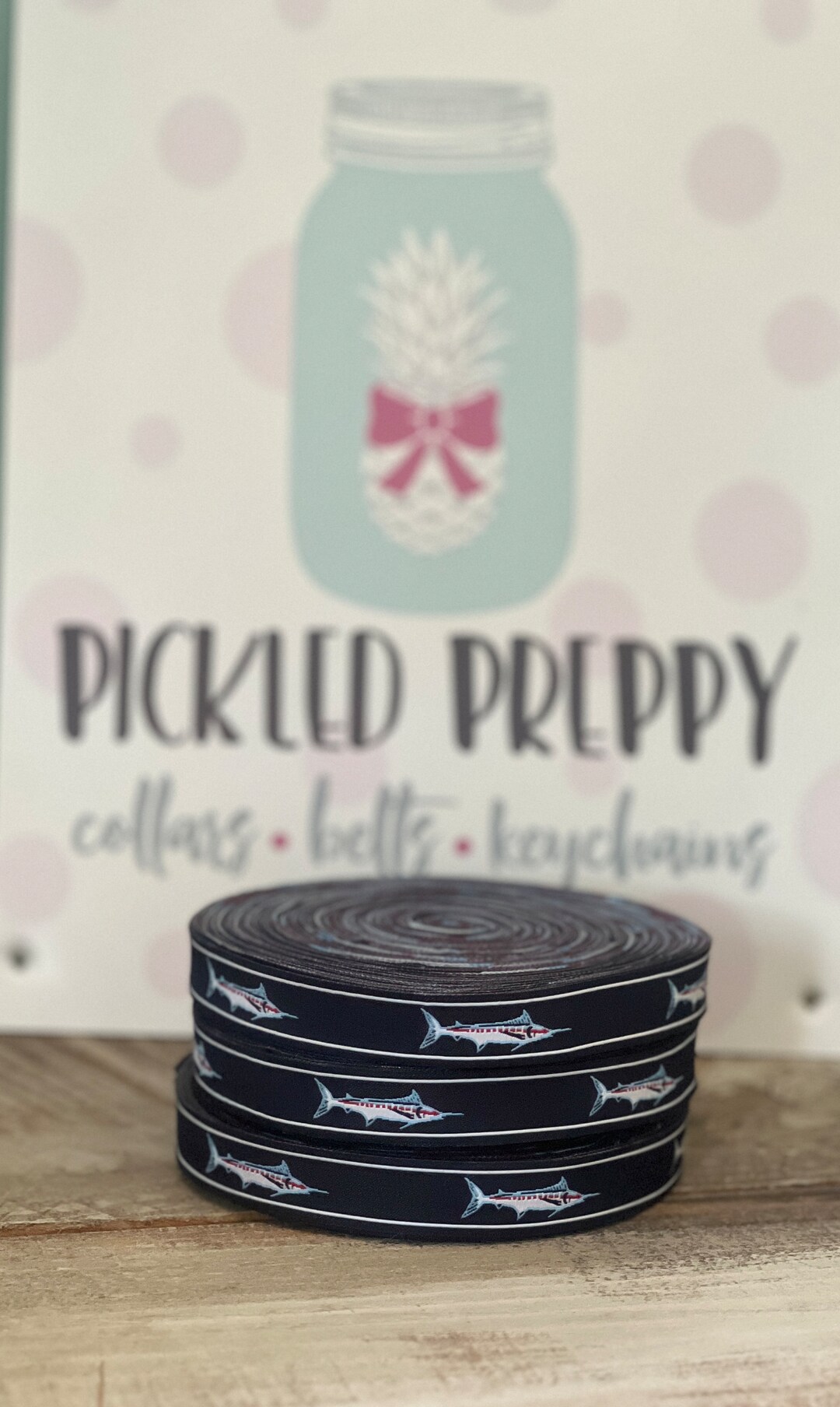 Woven Marlin Fish Ribbon, 5/8" Ribbon Ideal for Fishing Lovers - Etsy