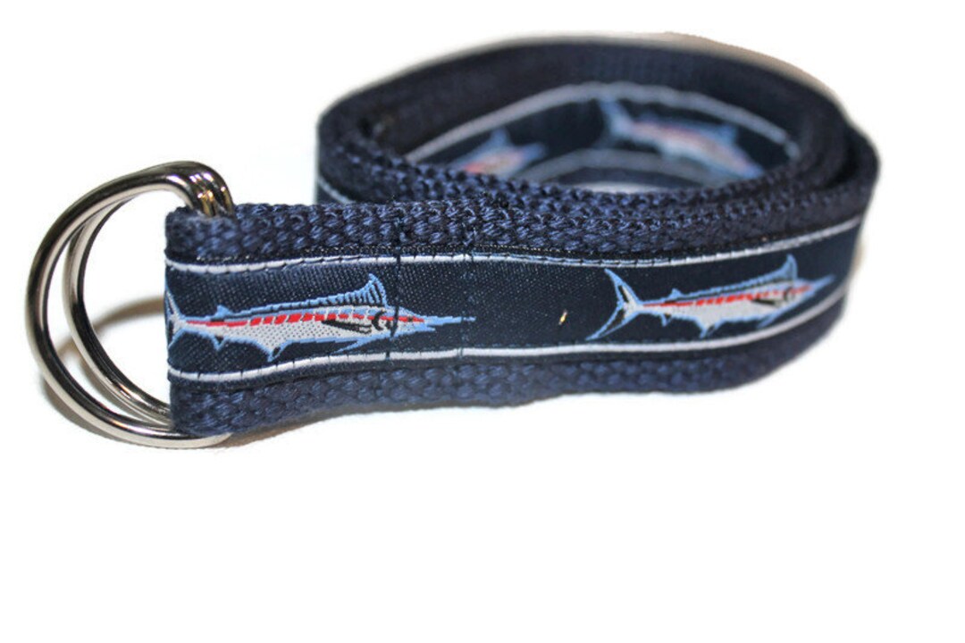 Blue Marlin Fish Adjustable Belt for Children/toddler- Multiple Webbing ...
