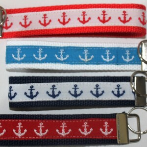 Preppy Anchor Key Chains - Etsy