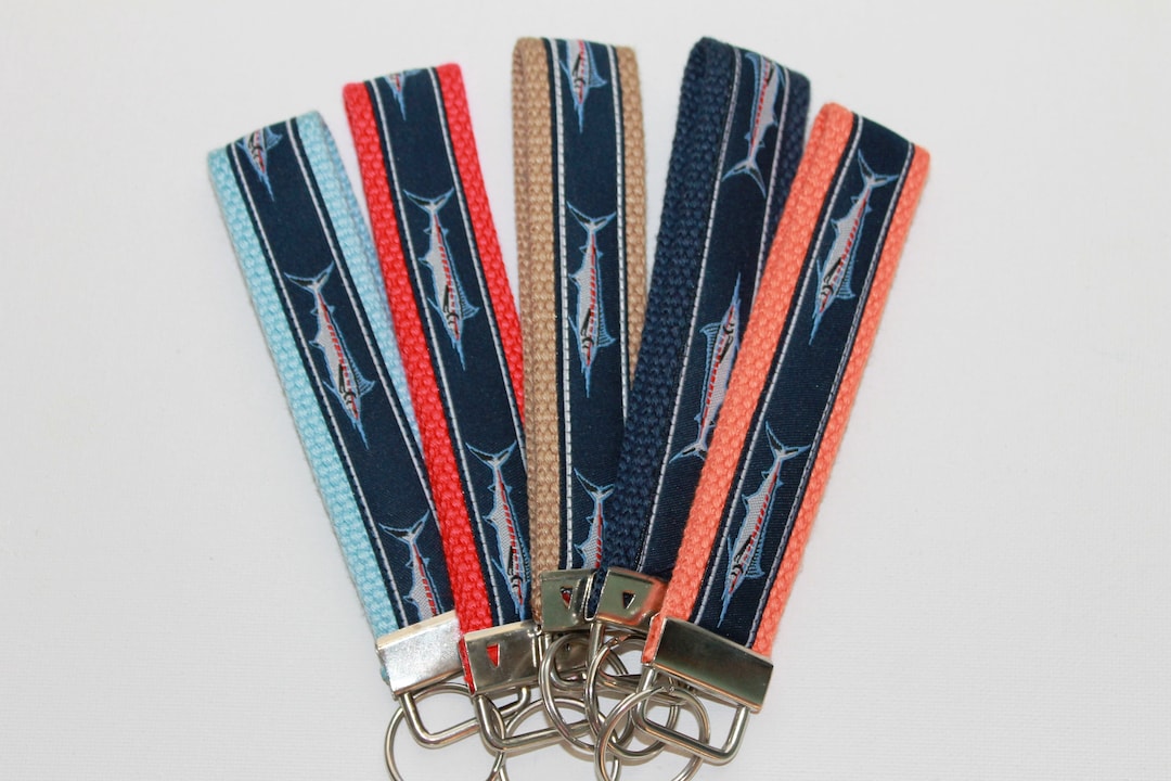 Preppy Marlin Key Chains/wristlets - Etsy