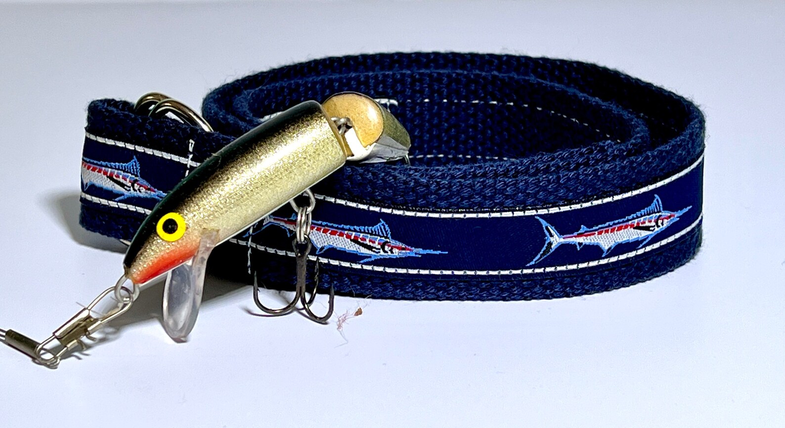 Blue Marlin Fish Adjustable Belt for Children/toddler- Khaki Webbing - Etsy