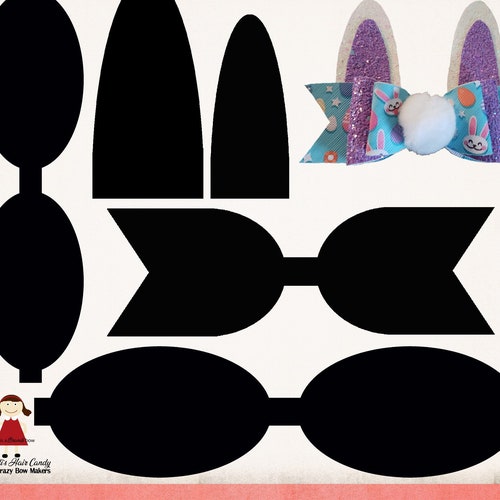 Turkey Bow Template SVG DXF and Printable PDF - Etsy