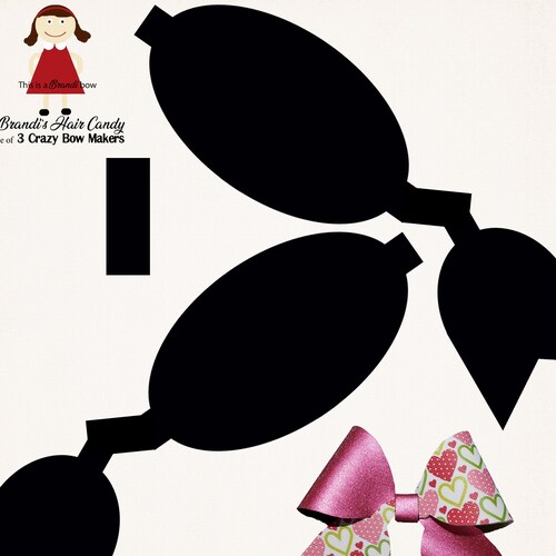 Double Loop Faux Leather Bow Template SVG DXF and Printable | Etsy