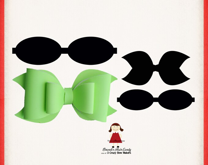 Basic Double Layered Faux Leather Bow Template SVG DXF and - Etsy