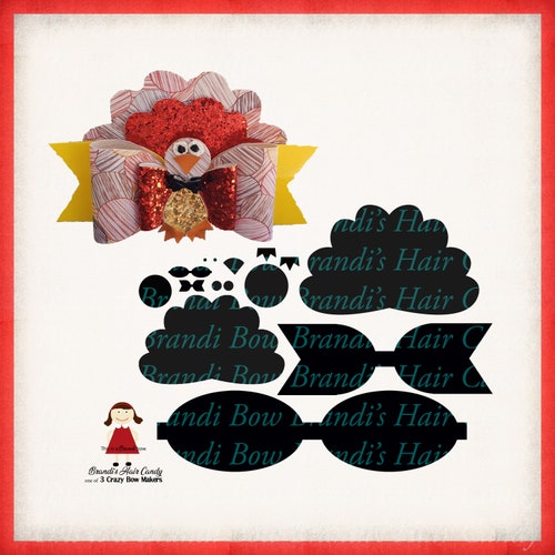 Double Loop Faux Leather Bow Template SVG DXF and Printable - Etsy