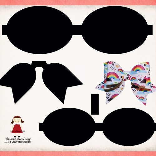 Double Loop Faux Leather Bow Template SVG DXF and Printable | Etsy