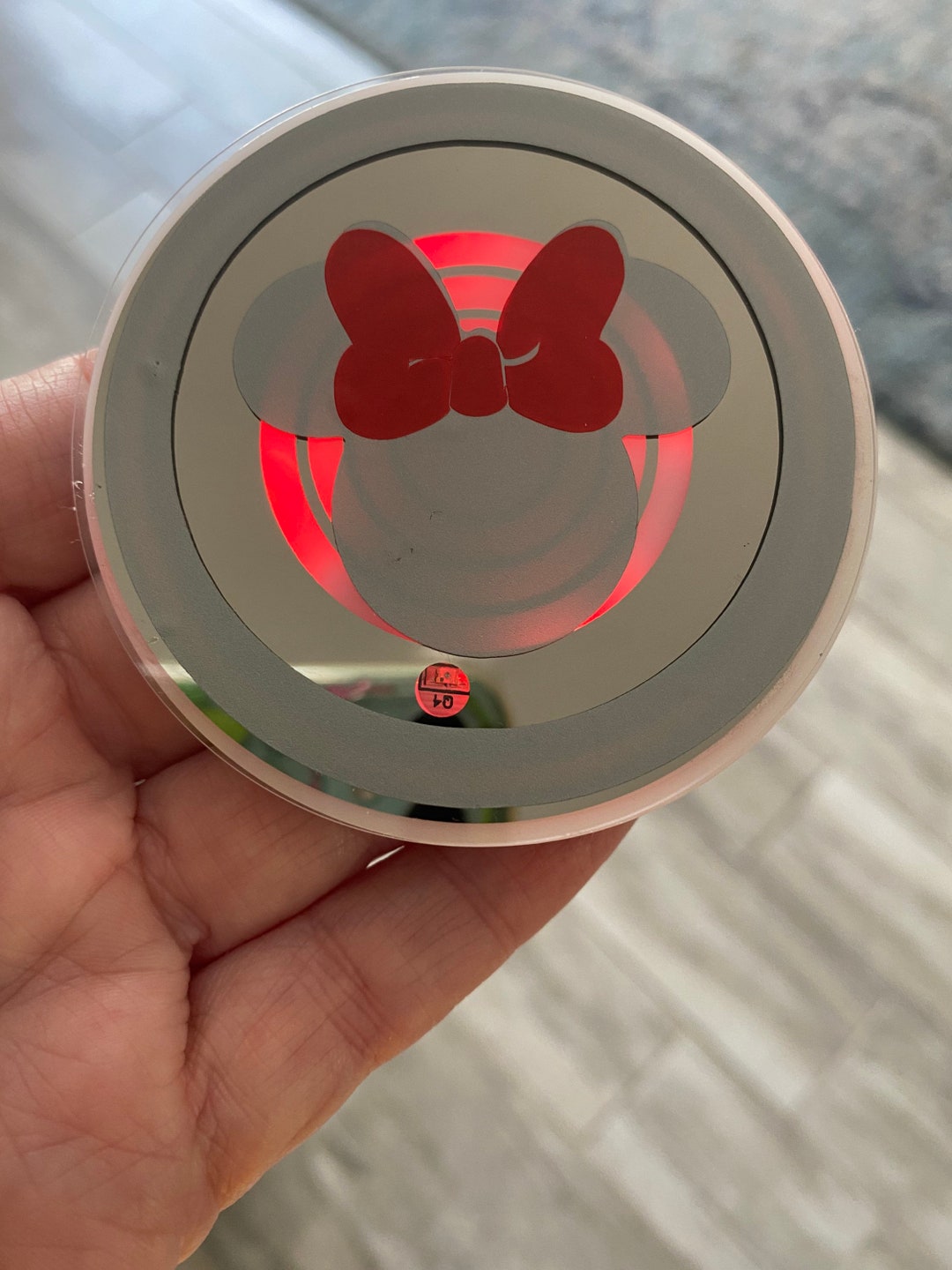 Minnie Mouse Set of 2 Custom Design Led Light up Car Coasters ...