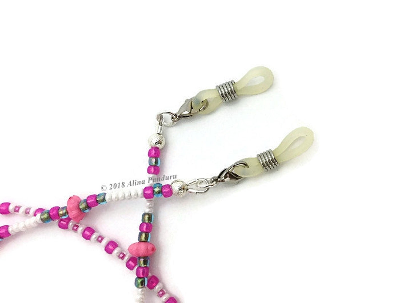 Pink Flower Glasses Chain for Kids Eye Glass Chain Necklace - Etsy