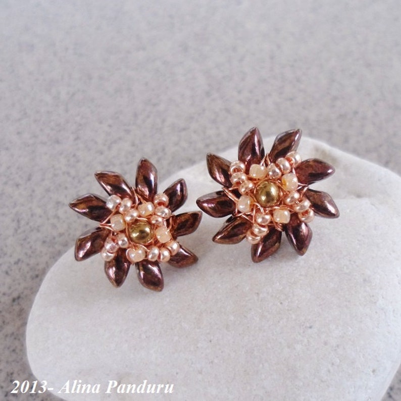 DAISY Post Earrings, Daisy Studs, Wire Wrapped Earrings, Copper Jewelry ...