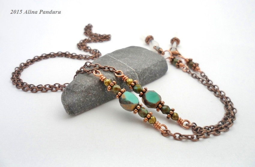 Turquoise Eyeglass Chain Turquoise Eye Glasses Necklace - Etsy