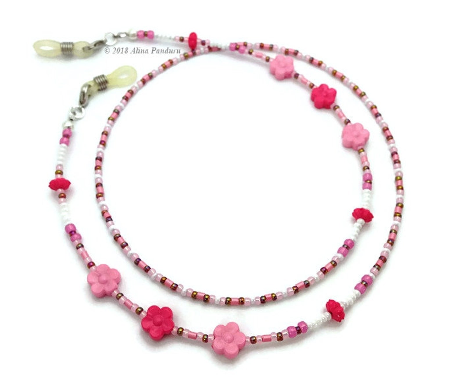Hot Pink Flower Glasses Chain for Kids Eye Glass Chain - Etsy