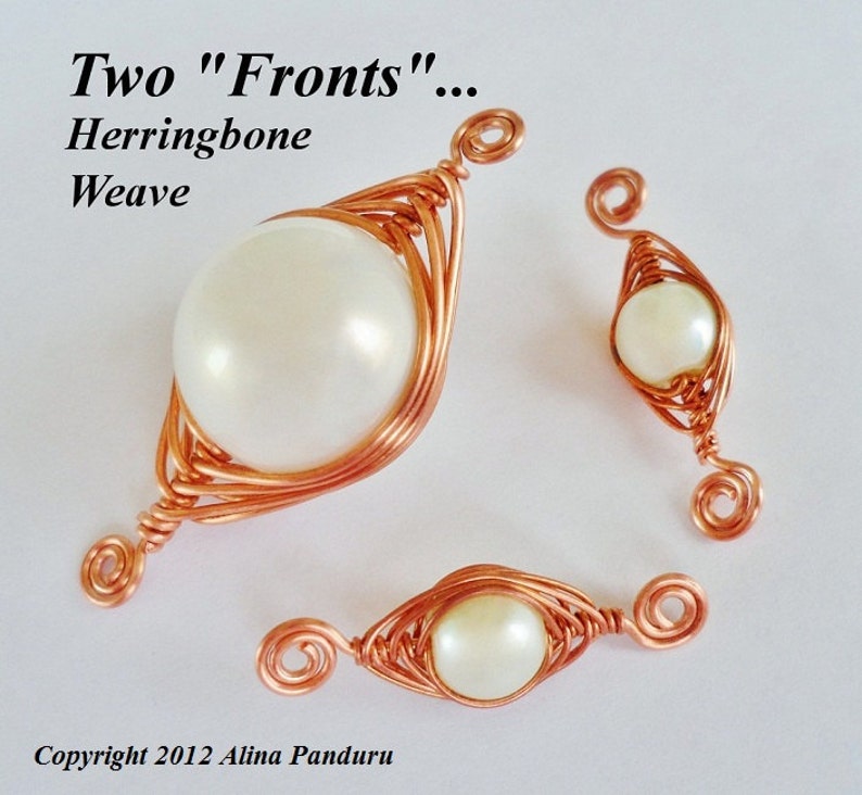 Wire Jewelry TUTORIAL Two fronts Herringbone Weave Technique Advanced ...