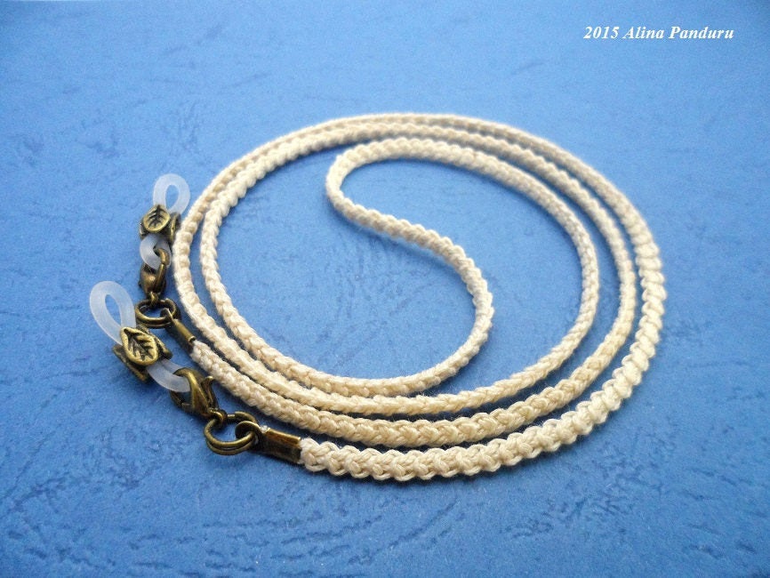 Kids Eyeglass Strap, Cotton Lace Eyeglasses Chain for Children Crochet ...
