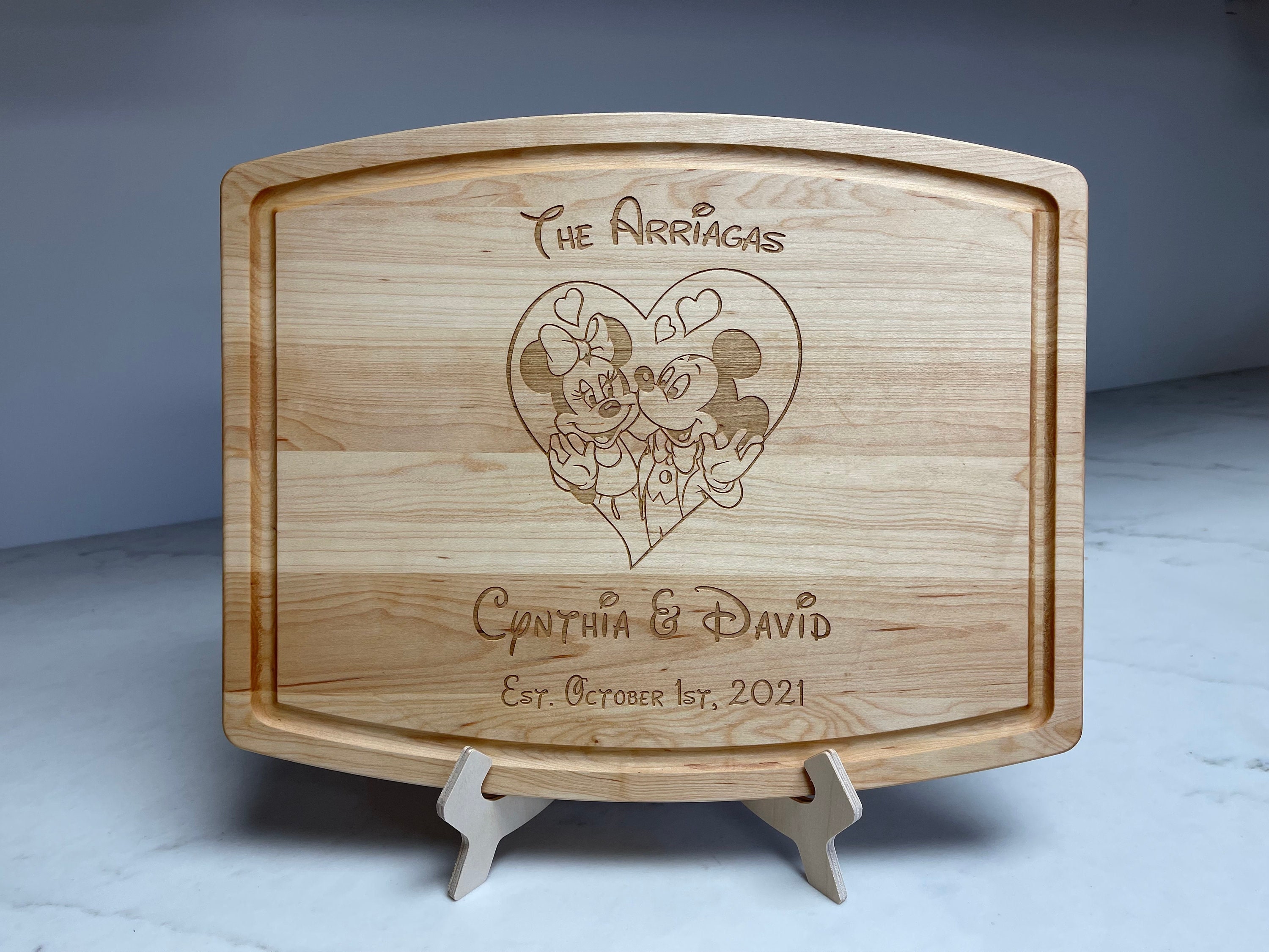 Disney Cutting Board, Mickey and Minnie Mouse, Personalized Cutting ...