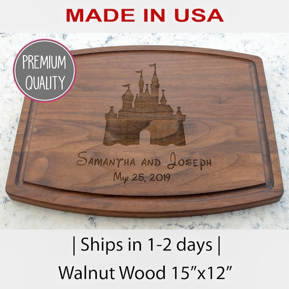 Disney Castle Personalized Cutting Board Engraved Cutting - Etsy