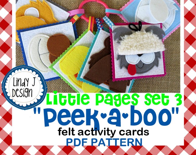 Little Pages Set 3 FELT ACTIVITY Cards Quiet Book .PDF Pattern - Etsy