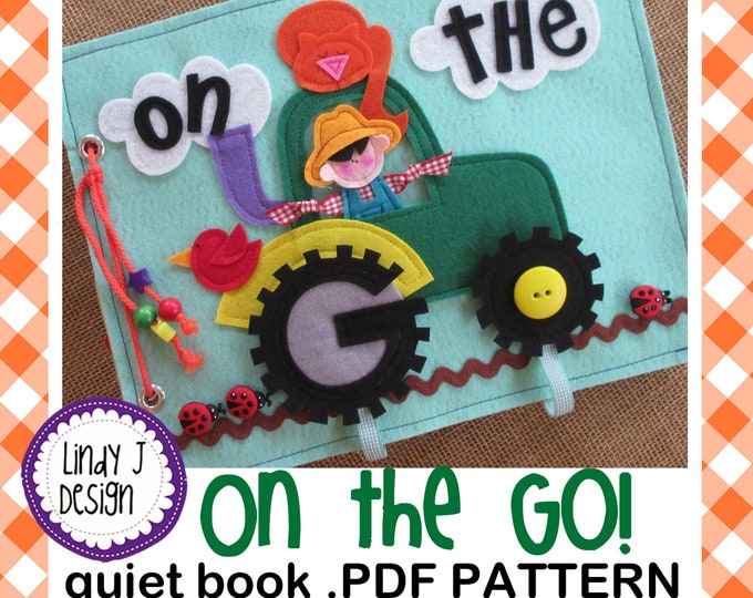 On the Go QUIET BOOK PDF Pattern Quiet Book for Boys Felt Book Pattern ...