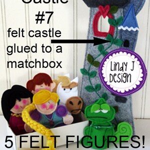 Fairy Tale MATCHBOX Cottage #7 RAPUNZEL Felt Playset PDF Pattern ...