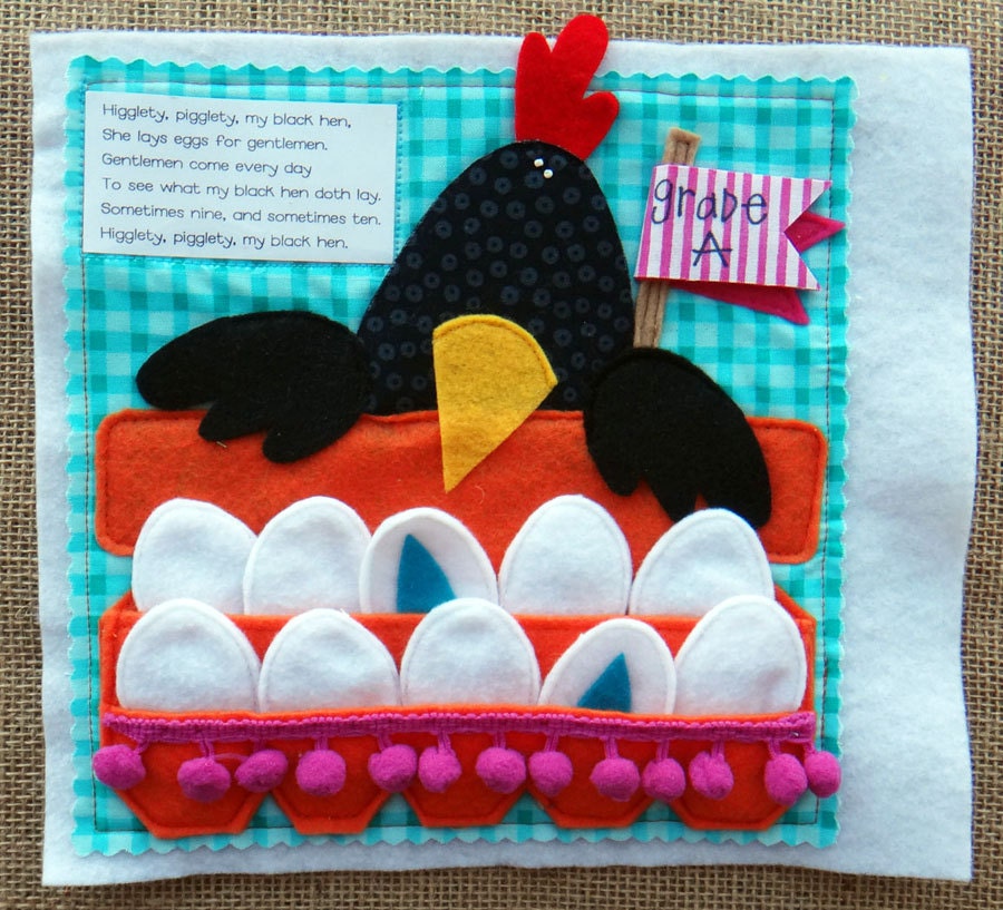 RHYME TIME 2 Felt Quiet Book PDF Pattern Nursery Rhymes Activity Book ...