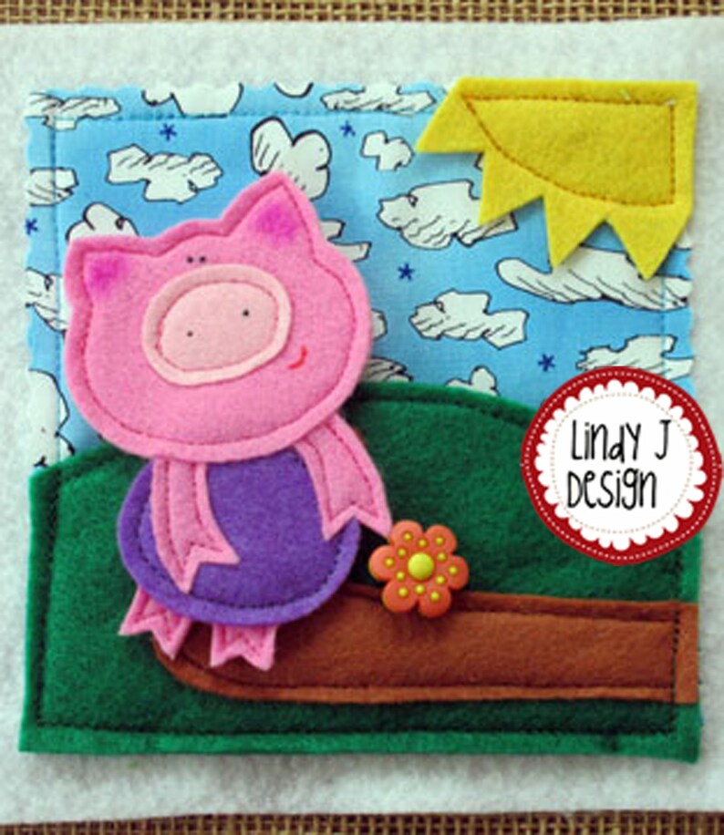 3 Little PIGS Bitty Book QUIET Book PDF Pattern Activity - Etsy