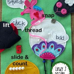 Quiet BOOK PDF Pattern ANIMAL Sounds Felt Activity Book Instructions ...