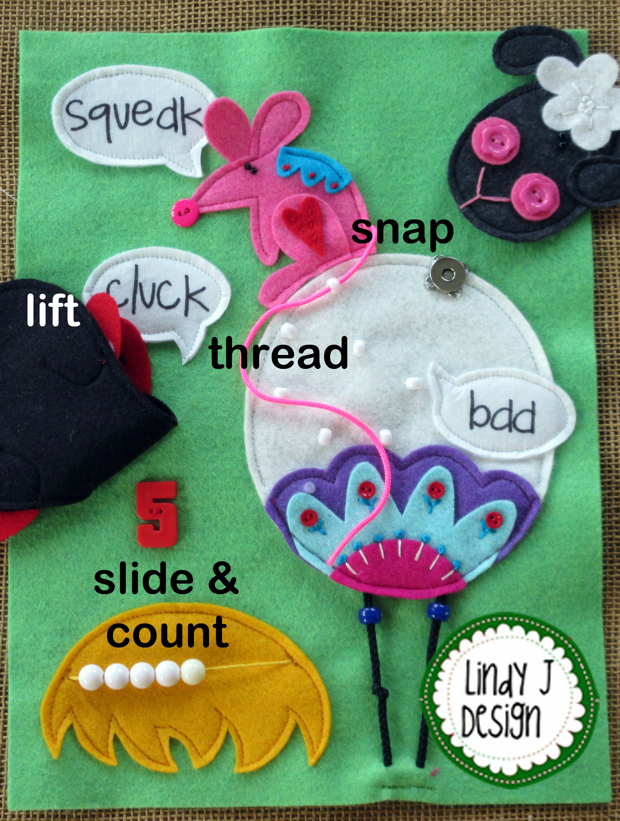 Quiet BOOK PDF Pattern ANIMAL Sounds Felt Activity Book Instructions ...