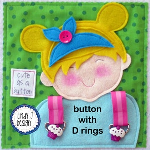 Button Button QUIET BOOK PDF Pattern, Activity Book, Developmental Book ...