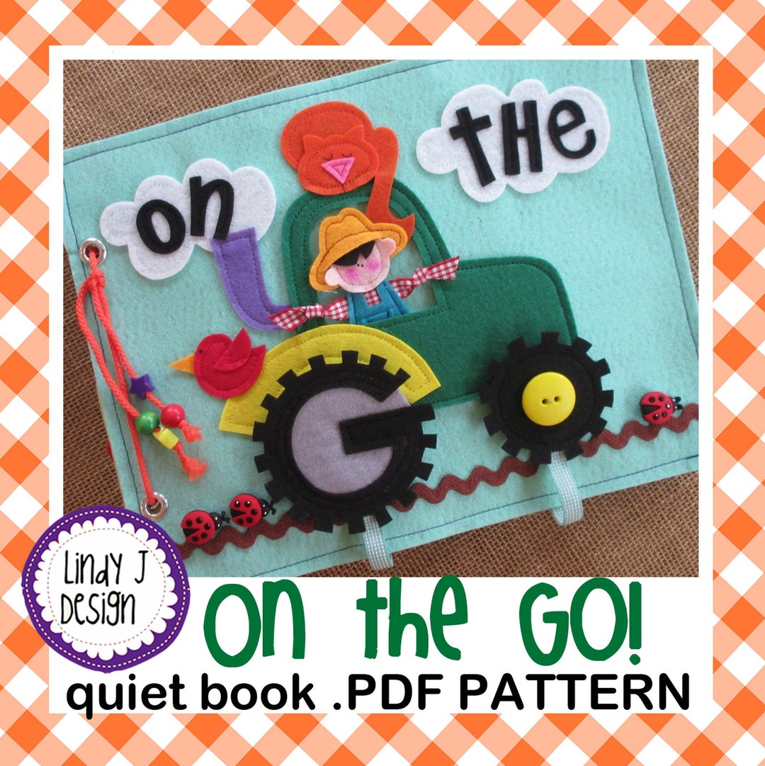 On the Go QUIET BOOK PDF Pattern Quiet Book for Boys Felt Book Pattern ...