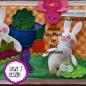 QUIET BOOK PDF Pattern Felt Bunny Activity Book Instruction Rabbit Busy ...