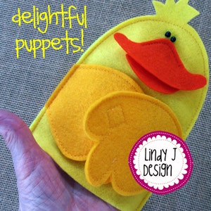SPRING Felt Pocket Pals PUPPET Nesting Play Set PDF Pattern Soft Easter ...