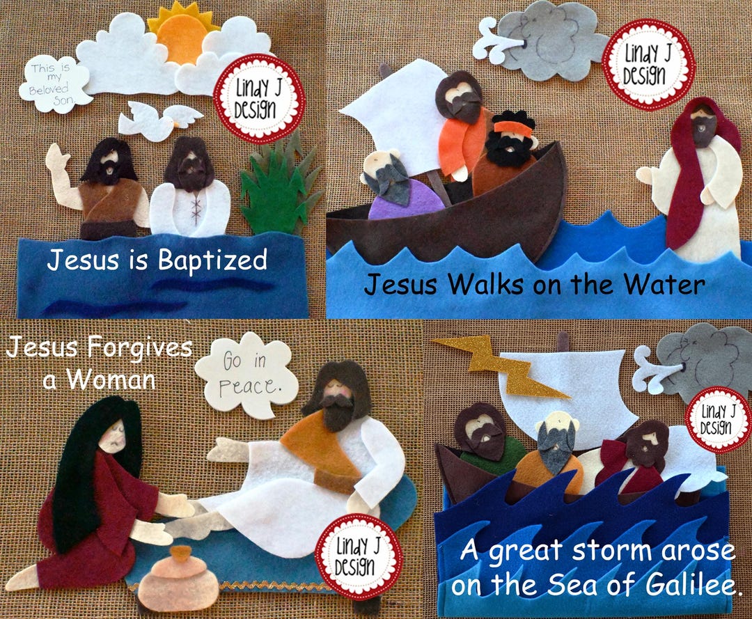 BIBLE Stories for Flannel Felt Board .PDF Pattern Jesus Felt Story ...