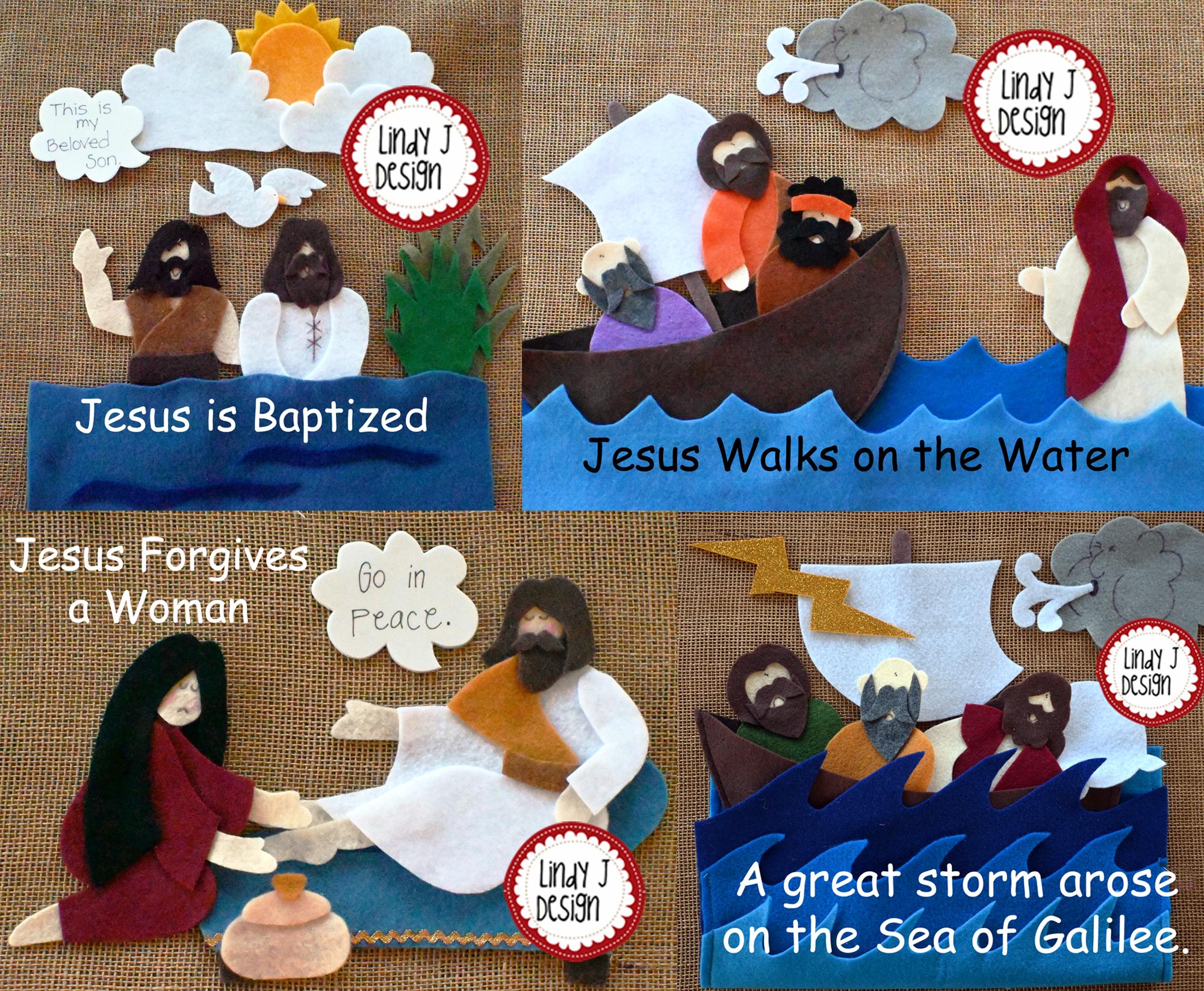 BIBLE Stories for Flannel Felt Board .PDF Pattern Jesus Felt Story ...