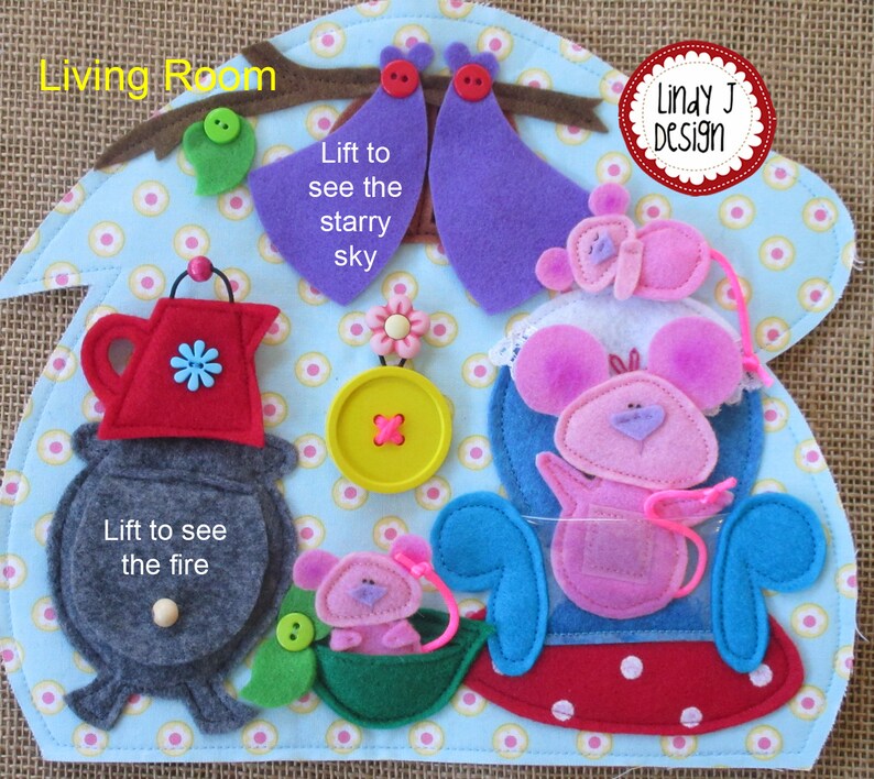 Mouse House Felt DOLL HOUSE QUIET Book Mouse Cottage | Etsy