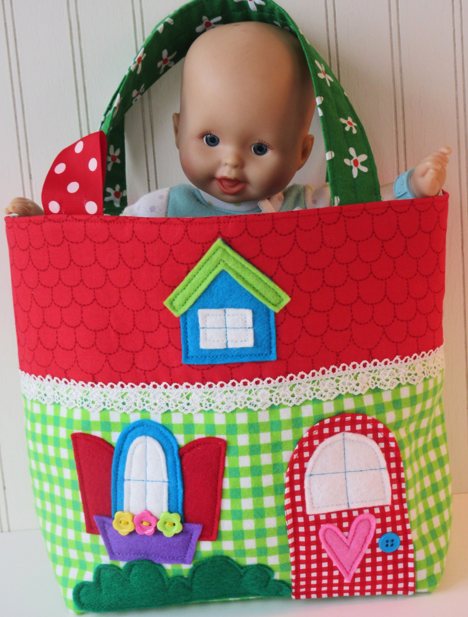 House TOTE Bag Instructions Toy Bag Pattern Book Bag PDF Quiet Book Tote Pattern Diaper Bag ...