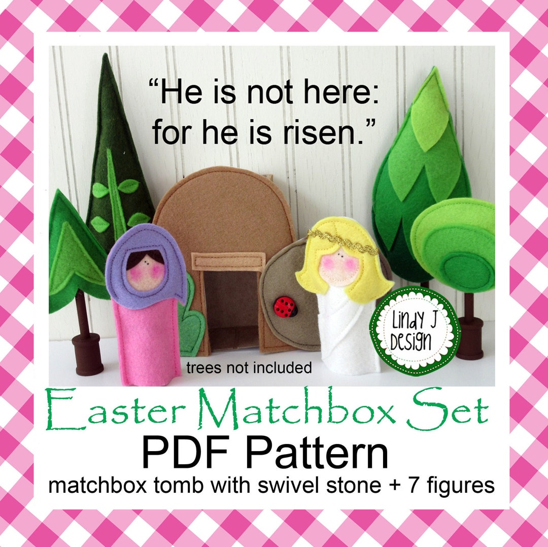 EASTER Story Felt MATCHBOX PDF Pattern Activity Set Bible Figures - Etsy