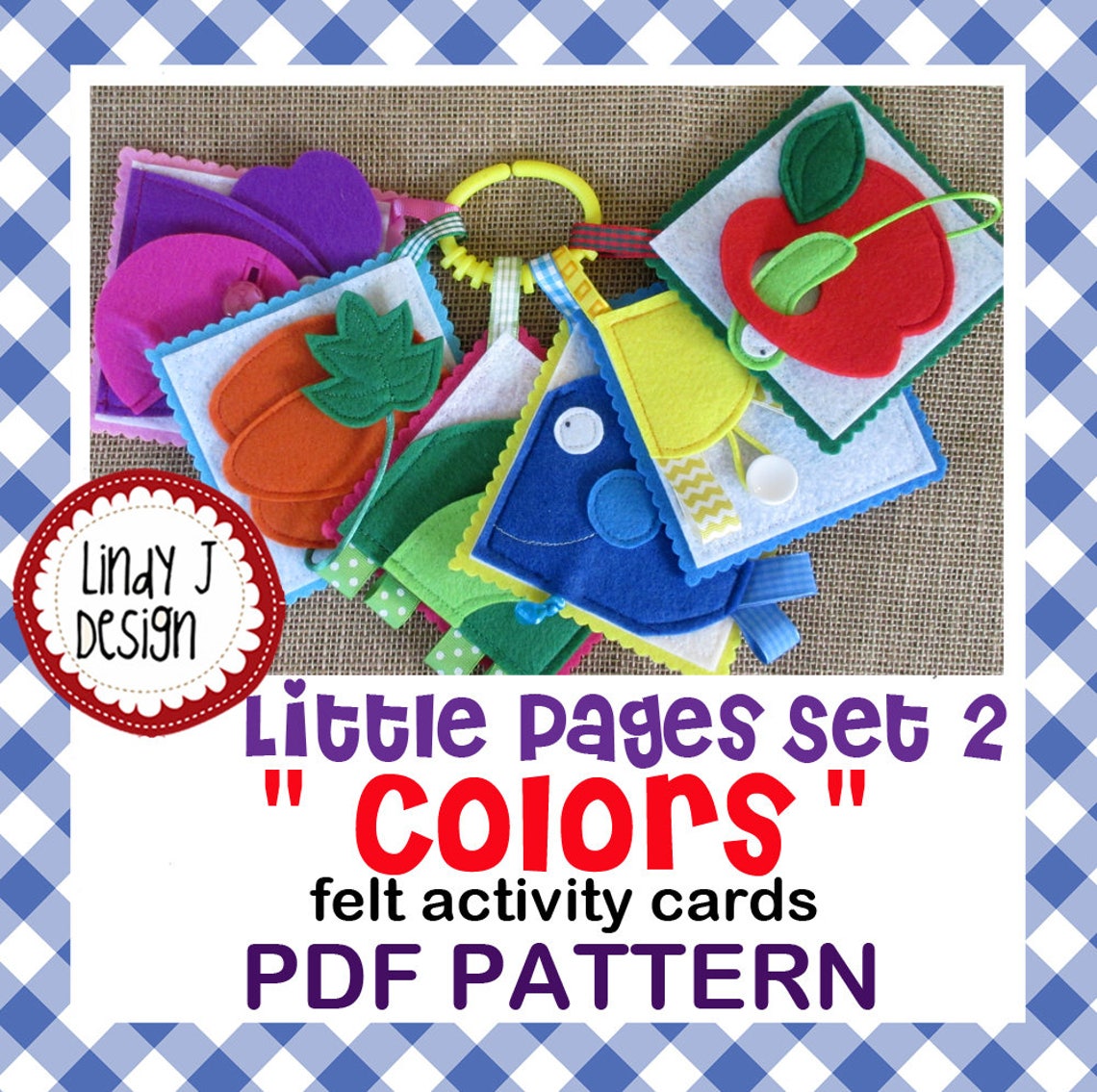 Little Pages Set 2 FELT ACTIVITY Cards Quiet Book .PDF Pattern | Etsy