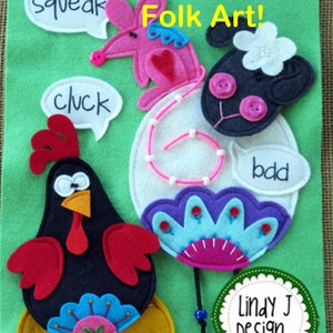 Quiet BOOK PDF Pattern ANIMAL Sounds Felt Activity Book Instructions ...